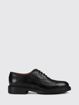 Doucal's Derby brogue en cuir de veau lisse avec semelle en caoutchouc