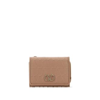 Valentino Garavani Femme, Accessoires, Brun, Taille: ONE Size Mini Portefeuille Tri-Fold GF9