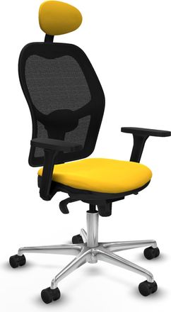 Piqueras y Crespo 24-Stunden-B&uuml;rostuhl mit 3D-Armen, h&ouml;henverstellbarer Lendenwirbelst&uuml;tze und festem Kopfteil, ausgestattet mit 5 Positionen und injiziertem Schaumstof