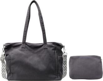 Generic Sac fourre-tout en velours côtelé pour femme avec sangle réglable - Grand sac besace avec pochette - Sac à main tendance et décontracté pour le travai