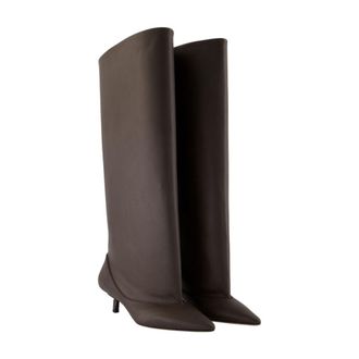 Jacquemus Womens Tourni H Boot Brown Calfskin