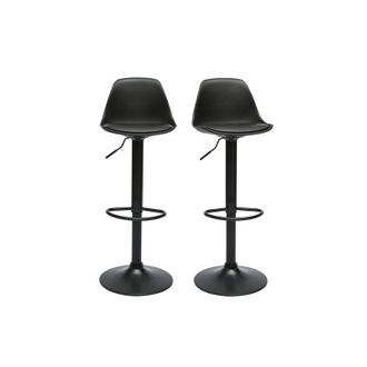 Miliboo Miliboo - Tabourets de bar design noirs (lot de 2) steevy