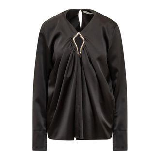 Lanvin Femme, Blouses et Chemises, Noir, Taille: 38 FR Metallic Detail Blouse