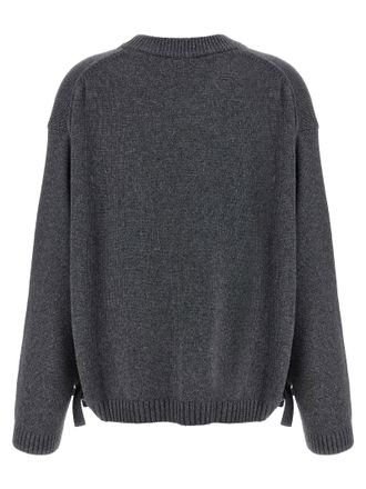 Ganni Side Laces Sweater - Charcoal