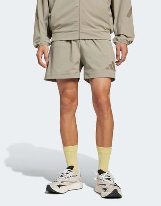 adidas Adidas z.n.e. - Short tiss&eacute; - Beige mastic-Gris