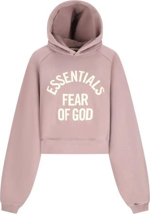 Fear of God Femme, Sweatshirts et sweats &agrave; capuche, Violet, Taille: 42 FR Campus 90s Cropped Raglan Sweat &agrave; capuche