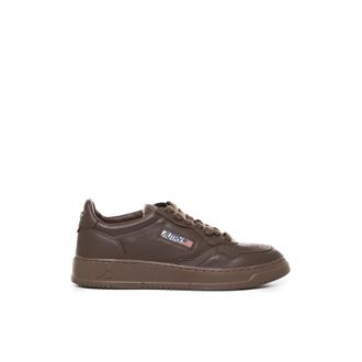 Autry Homme, Chaussures, Brun, Taille: 42 EU Baskets en Cuir de Vachette Semelle Blanche