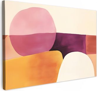 MuchoWow © Leinwand Groß 120x80 cm XXL Deko Schlafzimmer Aesthetic Leinwandbilder Wohnzimmer Gemälde Foto Geschenk Living Room Decoration Formen - Abstrakt - B