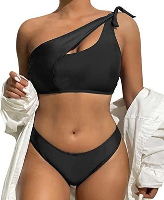 Generic Ensemble bikini pour femme &eacute;l&eacute;gant et sexy - Deux pi&egrave;ces - Triangle - Col en V - Push Up - Maillot de bain - Maillot de bain ventre plat - Haut de bik