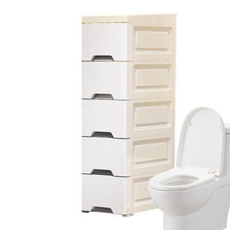 Generic Badezimmer-Organizer - hohe K&uuml;chenregal, mobiler Schrank | Vertikale Aufbewahrung mit Rollen f&uuml;r Wohnung, Miete, Wohnheim, Schlafzimmer, Waschk&uuml;che, K