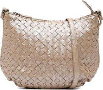 Bottega Veneta 2012-2024 Intrecciato Umh&auml;ngetasche aus Nappaleder - Gold