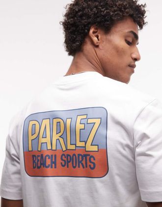 Parlez Clothing Myer - T-shirt &agrave; manches courtes avec logo au dos - Blanc