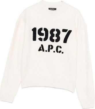A.P.C. A. P.C. Pull Col Rond - Blanc