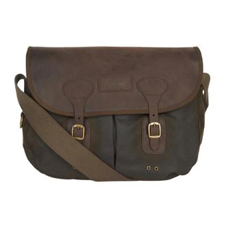 Barbour Homme, Sacs, Vert, Taille: ONE Size Sac bandouli&egrave;re en cuir avec finition cir&eacute;e