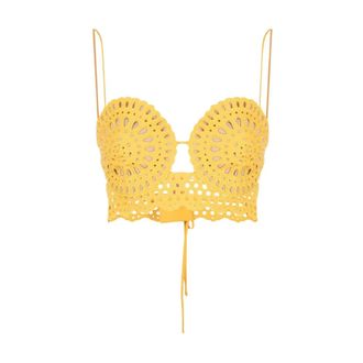 Stella McCartney Sonnenblumen Broderie Anglaise Cami Top - - Tops - Damen - Gelb - L