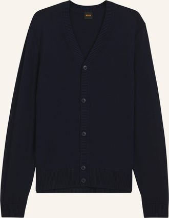 HUGO BOSS Strickjacke Avac_Cd-1 Regular Fit blau
