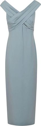 Ralph Lauren Femme, Robes, Bleu, Taille: 34 FR Irene Long-Short Sleeve Gown