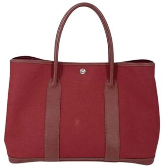 Herm&egrave;s Sac cabas vintage Pre-owned - Femme - Pre-owned - Rouge - Taille: ONE Size