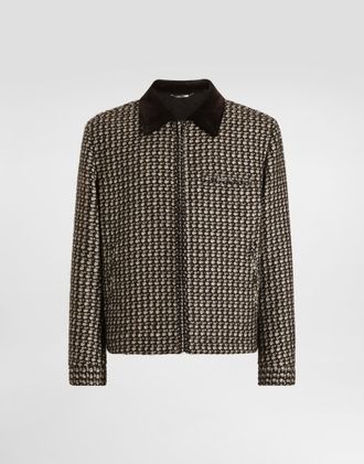 Dolce & Gabbana Steppjacke In Hahnentritt - Mann M&auml;ntel Und Jacken Mehrfarbig 44
