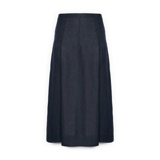 Elena Miro A-Linie Leinenrock - - Skirts - Damen - Blau - 6XL