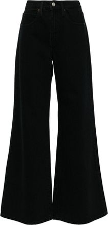 Frame Denim Easy Wide Schlagjeans - Schwarz