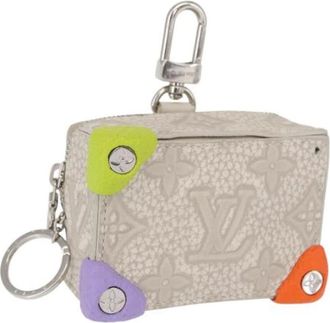 Louis Vuitton Pre-owned Pochette porte-cl&eacute;s en toile - Femme - Pre-owned - Gris - Taille: ONE Size