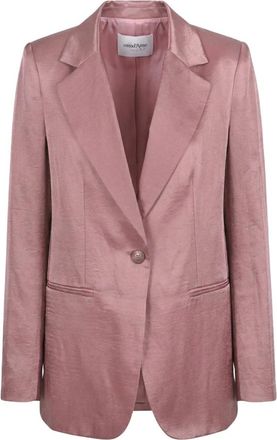 ottod'Ame Femme, Vestes, Rose, Taille: 40 FR Allure Laminated Jacket
