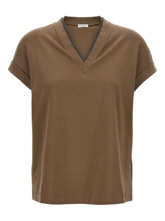Brunello Cucinelli Monile T-Shirt - Braun