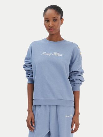 Tommy Hilfiger Sweatshirt Script WW0WW48783 Blau Relaxed Fit