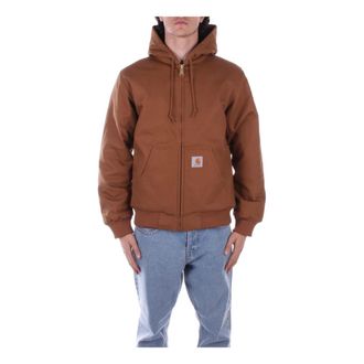 Carhartt Work in Progress Kapuzenlogo Frontrei&szlig;verschlussmantel - - Sweatshirts & Hoodies - Herren - Braun - L