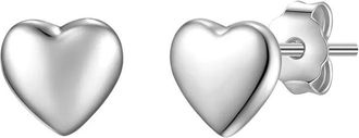 Glanzst&uuml;cke M&uuml;nchen Ohrringe - Sterling Silber Ohrstecker Herz - Gr. unisize - in Silber - f&uuml;r Damen