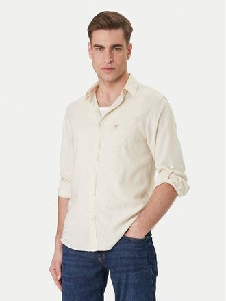 Guess Hemd F6GH06 WG3L0 Beige Regular Fit