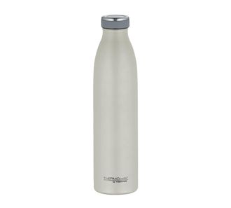 Thermocaf&eacute; by Thermos TC BOTTLE beige matt 0,75l, Isolierflasche aus Edelstahl, kohlens&auml;urefest, 12h hei&szlig; 24h kalt, Auslaufsicher, f&uuml;r Schule, Unterwegs & B&uuml;ro