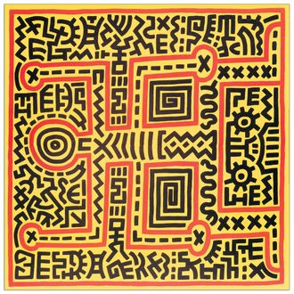 Artopweb Panneau décoratif, HARING - Untitled 1983 - 90x90