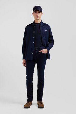 Eden Park Jean En Coton Denim Stretch Bleu Marine Coupe Slim