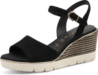 Tamaris Sandalette Damen Keilabsatz schwarz,EU 39