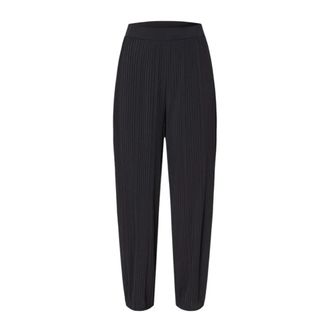 Max Mara Plisse-weite Hose - - Trousers - Damen - Schwarzk - L
