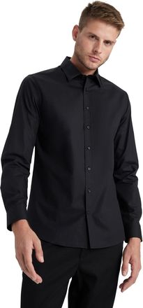DeFacto Herren Freizeithemden und Trachtenhemden - Klassisches Herren Hemd Slim Fit italian Neck