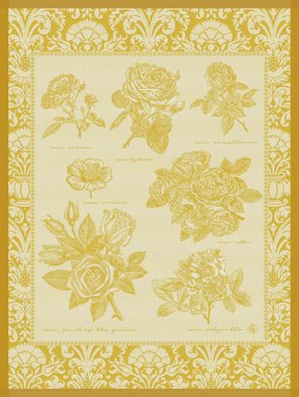 Le Jacquard Fran&ccedil;ais Geschirrtuch - Jardin DE Roses Gelb