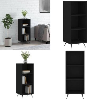 vidaXL Regalschrank Schwarz 34,5x32,5x90 cm Holzwerkstoff - Schreibtisch - Wohnzimmermöbel - Sideboard - Regal - Schwarz - Home & Living
