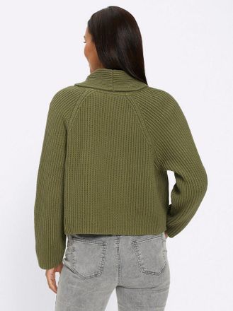 Heine Strickjacke Strickjacke Langarm Rippoptik