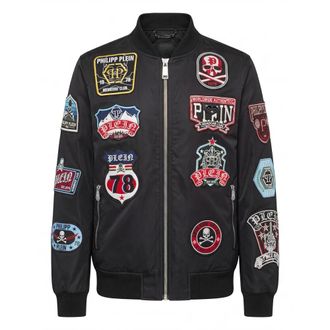 Philipp Plein Nylon Bomber Patches - - Jackets - Herren - Schwarzk - 2XL