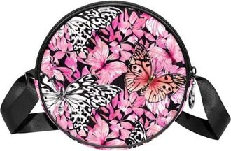 Generic Sac &agrave; bandouli&egrave;re rond pour femme, petit sac &agrave; bandouli&egrave;re color&eacute; avec fermeture &eacute;clair, bretelles r&eacute;glables, sac &agrave; main rond d&eacute;contract&eacute; pour femmes 