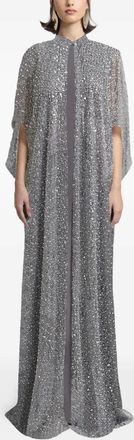 Gemy Maalouf Maxikleid mit Pailletten - Grau