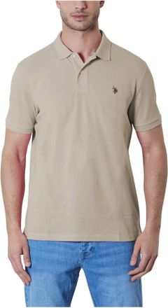 U.S.Polo Association U.s. Polo Assn., Homme, Tops, Beige, Taille: S King Polo