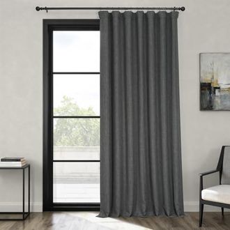 Half Price Drapes Vorhänge aus Kunstleinen, strukturiert, Raumverdunkelungsvorhänge für Schlafzimmer, 244 cm lang (1 Panel), extra breite Vorhänge für Wohnzimmer, Heimd