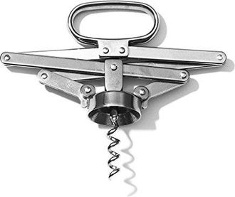 Alessi Socrates Korkenzieher, Edelstahl, Silber, 6.7 x 15.5 x 9 cm