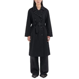 Replay W7852 Trench-Coat, Noir (098), L Femme