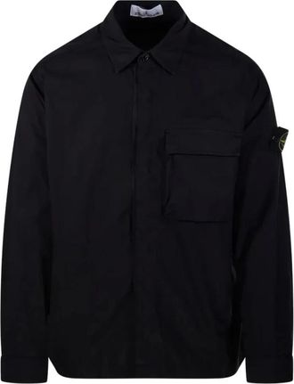 Stone Island Homme, Chemises, Noir, Taille: M Overshirt V0029