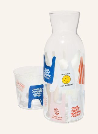 doiy Doiy 2-Tlg. Set Corner Shop: Karaffe Und Trinkglas weiss